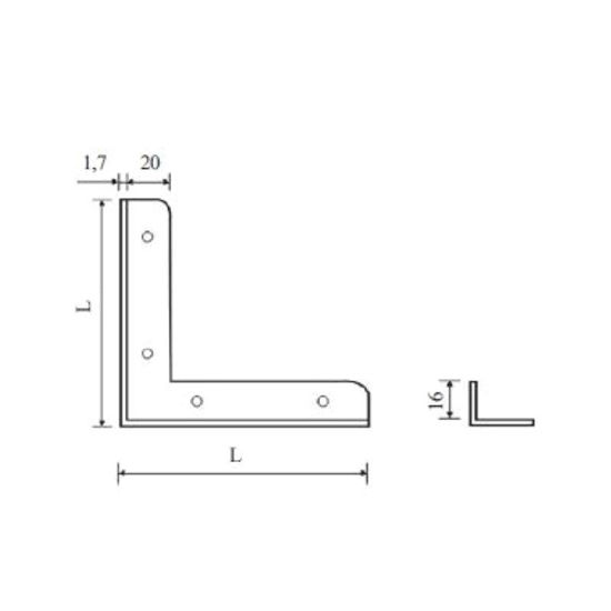 KONZOLA KOTNA Art.KN-350*350 SIVA | MAJER, trgovina s tehničnim blagom